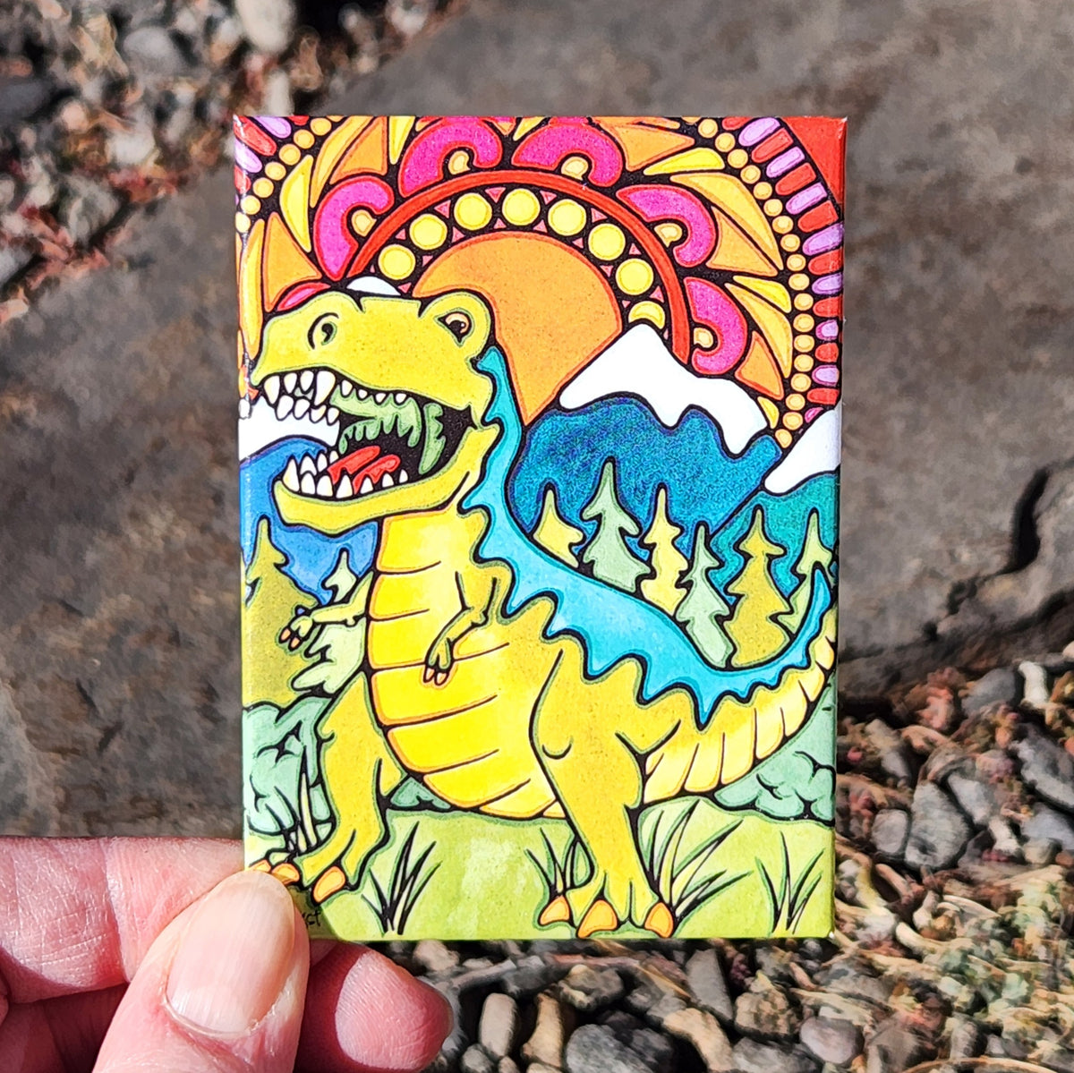 T-Rex Dinosaur Magnet – Sarah Angst Art