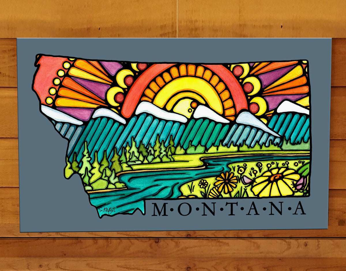 Montana State Canvas – Sarah Angst Art
