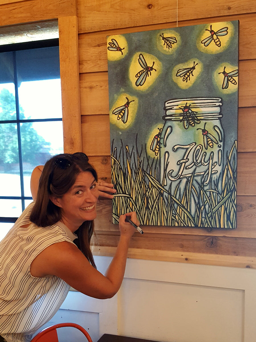 Fireflies Canvas – Sarah Angst Art