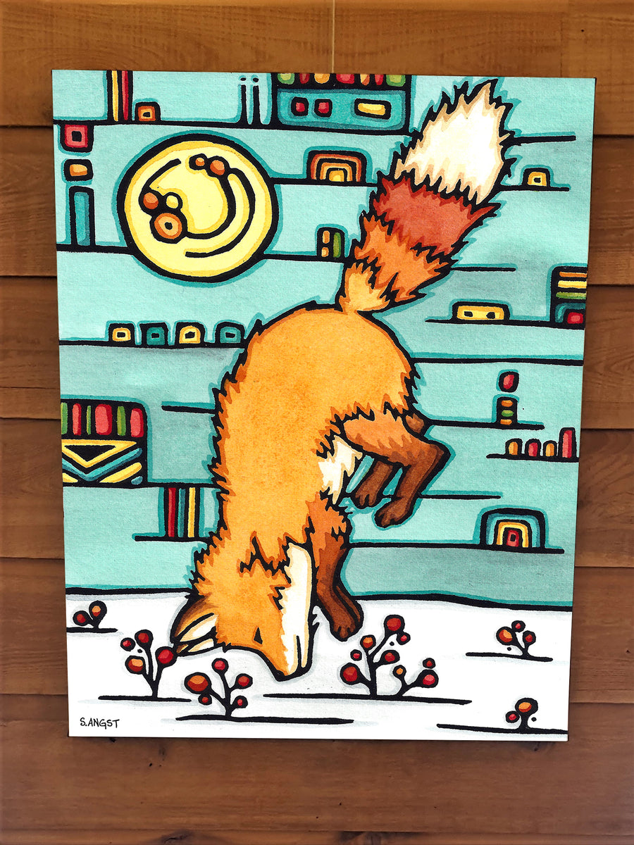 Dive In - Fox Canvas – Sarah Angst Art